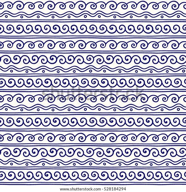 Vector Greek Wave Meander Decorative Elements Stock Vector (Royalty ...