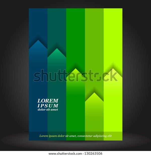Vector Green Brochure Template Design Color Stock Vector (Royalty Free ...