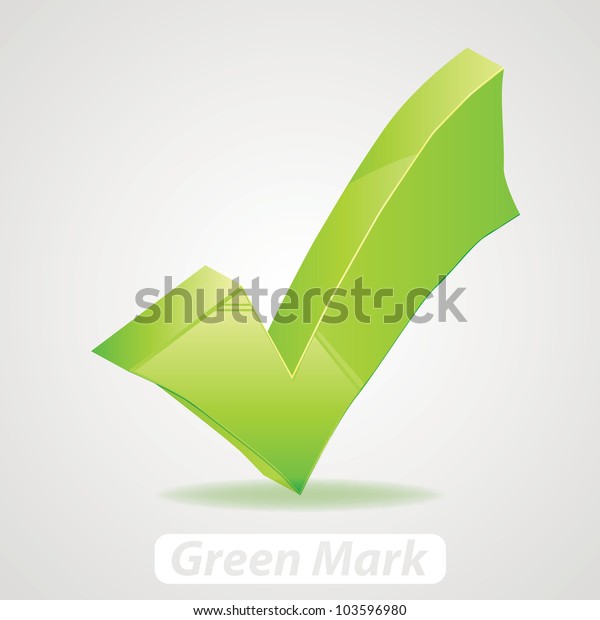 Vector Green Check Mark Stock Vector (Royalty Free) 103596980 ...