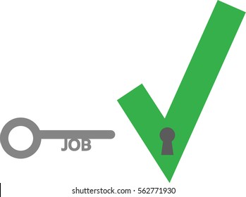 Green Check Mark Keyhole Vector Grey Stock Vector (Royalty Free ...