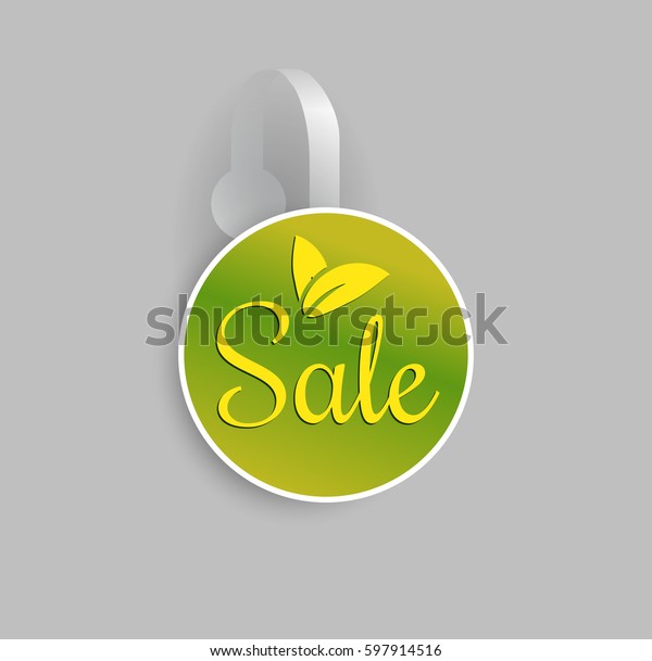 Vector Green Circle Shape Wobbler Mockup Stock Vector (Royalty Free ...