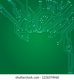 Vector Green Digital Circuit Board Design Stock Vector (Royalty Free ...