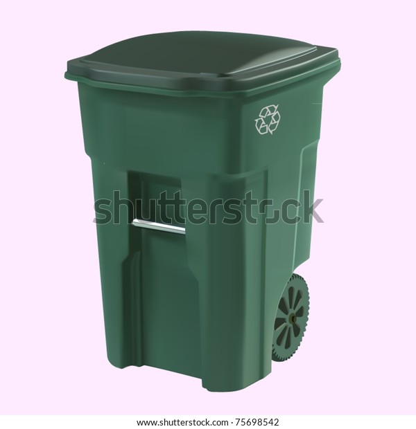 Vector Green Garbage Can Stock Vector (Royalty Free) 75698542 ...