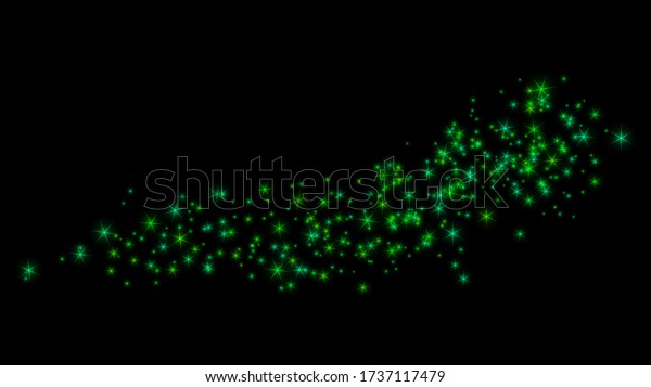 Vector Green Glitter Sparkles Wave Isolated Stock Vector (Royalty Free ...