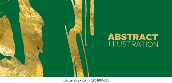 Vector Green Gold Design Templates Brochures Stock Vector (Royalty Free ...