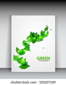 Vector Green Leaves Folder Stock Vector (Royalty Free) 103207109 ...