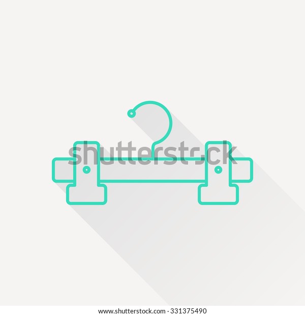 Vector Green Outline Tailor Hanger Icon Stock Vector (Royalty Free ...