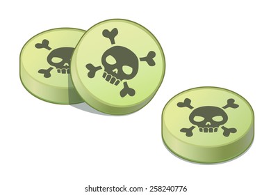 Vector Green Poison Pills Stock Vector (Royalty Free) 258240776 ...