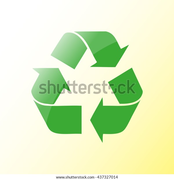 Vector Green Recycling Icon Stock Vector (Royalty Free) 437327014 ...