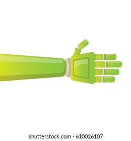 Vector Green Robot Hand Isolated On Stock Vector (Royalty Free ...