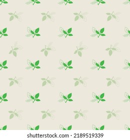 Vector Green Small Leaves Texture Seamless Stock Vector (Royalty Free ...