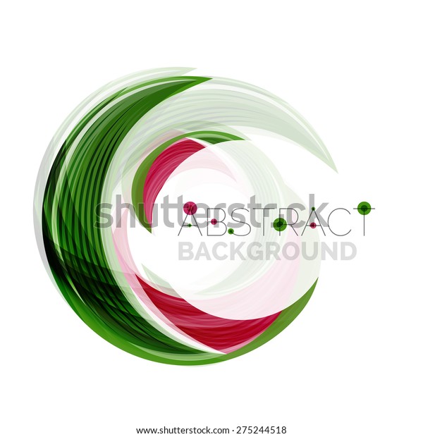 Vector Green Swirl Line Abstract Background Stock Vector (Royalty Free ...