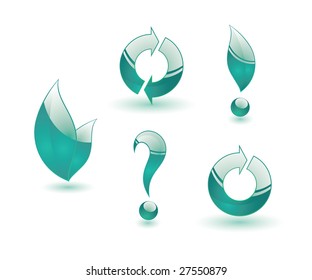 Vector Green Symbols Stock Vector (Royalty Free) 27550879 | Shutterstock