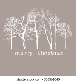 Vector Greeting Card Congratulations On Forest Stock Vector (Royalty ...