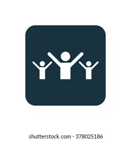 Vector Greeting People Icon On White Stock Vector (Royalty Free ...