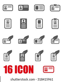 Vector Grey Id Card Icon Set Stock Vector (Royalty Free) 318415961 ...