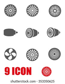 Jet Engine Turbine Icons Jet Blade: vetor stock (livre de direitos ...