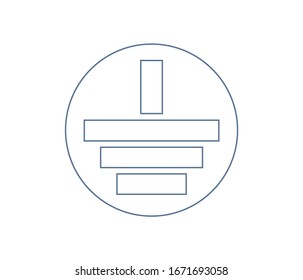 Vector Ground Electricity Iconillustration Grounding Icon Stock Vector ...