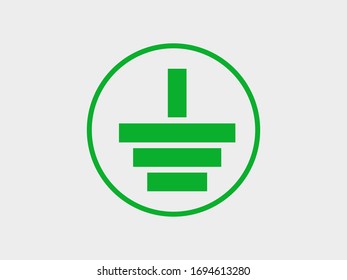 Vector Ground Electricity Iconillustration Grounding Icon Stock Vector ...