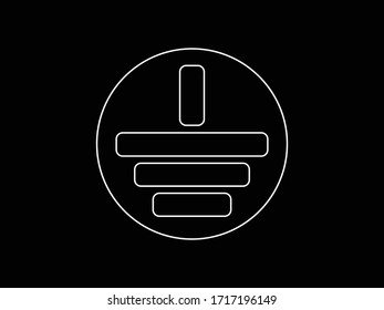 Vector Ground Electricity Iconillustration Grounding Icon Stock Vector ...