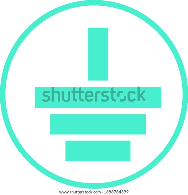 Vector Ground Electricity Iconillustration Grounding Icon Stock Vector ...