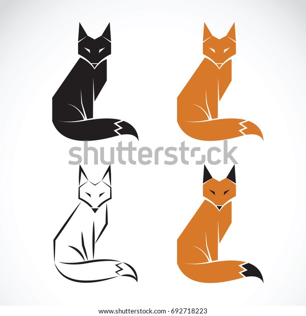 Vector Group Fox Design On White Stock Vector (Royalty Free) 692718223 ...