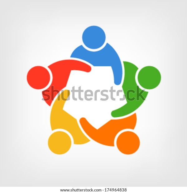 Vector Group People Team Convention 5 Stock Vector (Royalty Free ...