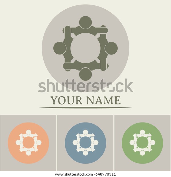 Vector Group People Team Convention 4 Stock Vector (Royalty Free ...
