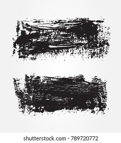 Set Three Black Grunge Horizontal Frames Stock Vector (Royalty Free ...
