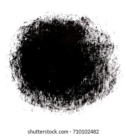 Vector Grunge Circle Brush Stroke Black Stock Vector (Royalty Free ...