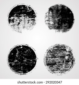 Grunge Stamps Collection Circles Banners Insignias Stock Vector ...