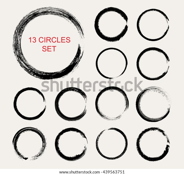 Vector Grunge Circles Grunge Round Shapes Stock Vector (Royalty Free ...
