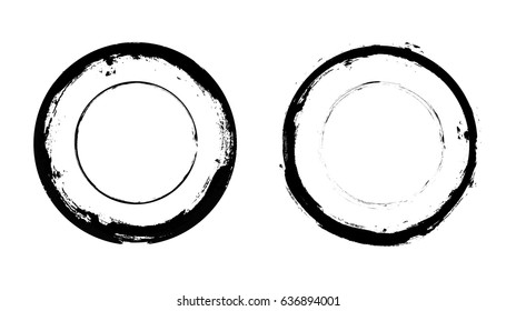 Vector Grunge Circlesdistress Round Shapes Stock Vector (Royalty Free ...