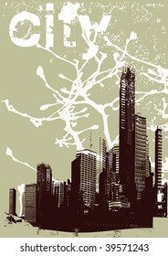 Vector Grunge City Stock Vector (Royalty Free) 39571243 | Shutterstock