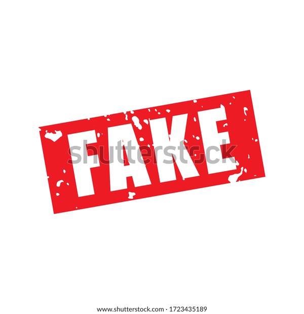 Vector Grunge Fake Label Sign Stock Vector (Royalty Free) 1723435189 ...