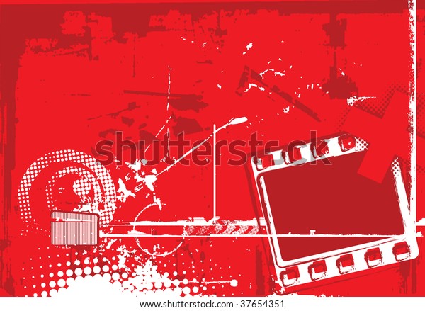 Vector Grunge Halftone Film Background Your Stock Vector (Royalty Free ...