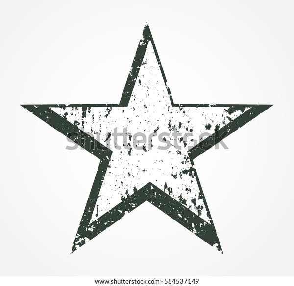 Vector Grunge Stardistressed Star Symbol Stock Vector (Royalty Free ...