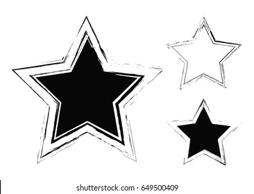 Vector Grunge Stars Distressed Stars Stock Vector (Royalty Free ...