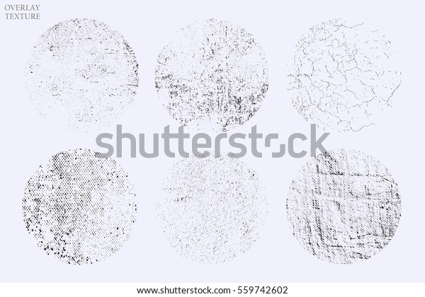 Vector Grunge Texturesdistress Round Overlay Textures Stock Vector ...