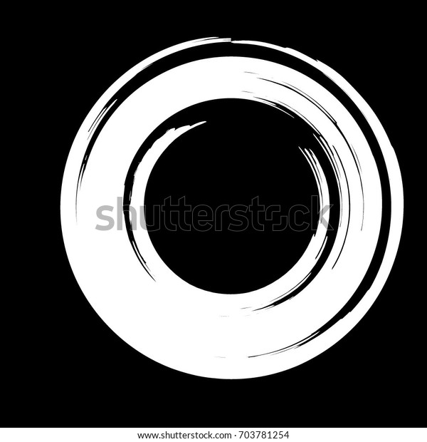 Vector Grunge White Circle Brush Stroke Stock Vector (Royalty Free ...