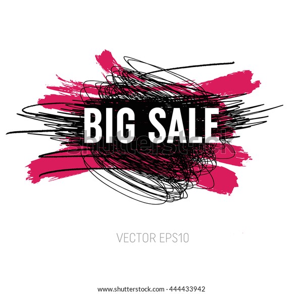 Vector Grungy Scribble Banner Big Sale Stock Vector (Royalty Free ...