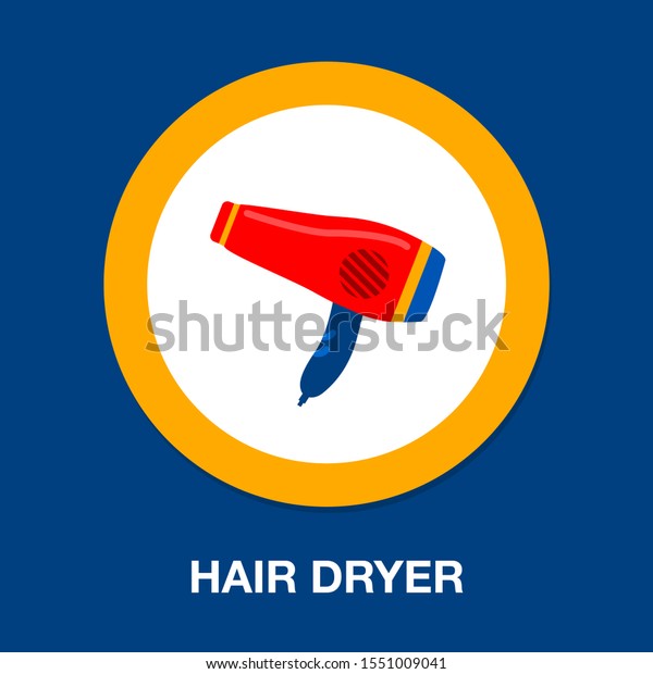 Vector Hair Dryer Illustration Isolated Hairdryer Stock Vector Royalty