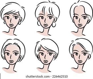 Vector Hair Style Stock Vector (Royalty Free) 226462510 | Shutterstock