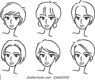Vector Hair Style Stock Vector (Royalty Free) 226462540