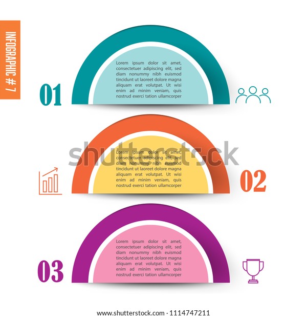 Vector Half Circle Infographic Diagram Chart Stock Vector (Royalty Free ...