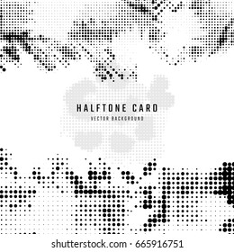 Vector Halftone Card Dotted Creative Background Stock Vector (Royalty ...