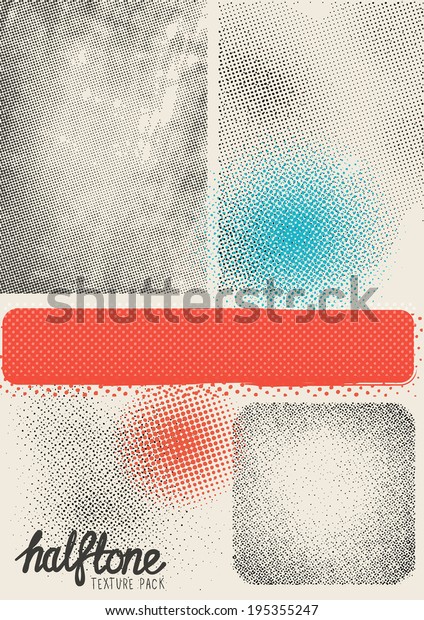 Vector Halftone Texture Pack Various Halftone Stock Vector (Royalty ...