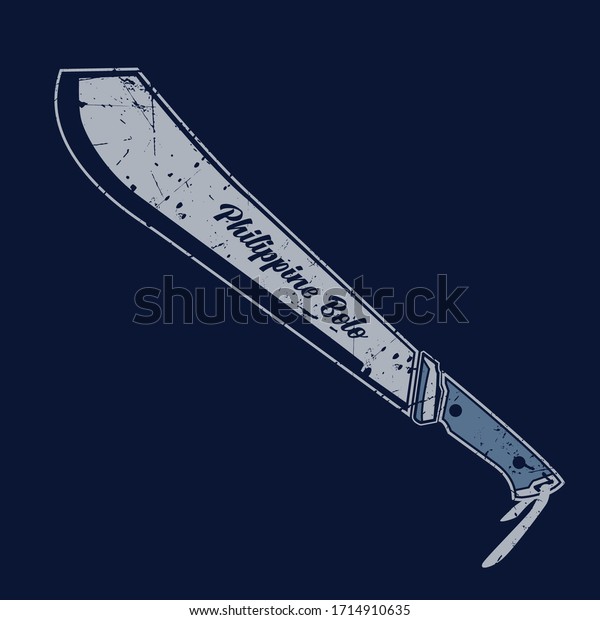 Vector Hand Draw Illustration Philippine Bolo Stock Vector (Royalty ...
