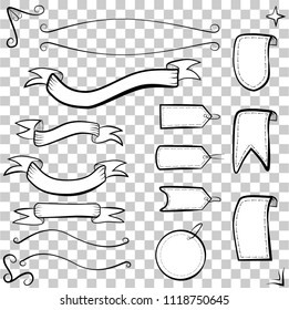 Hand Draw Sketch Title Border Transparent: vector de stock (libre de ...