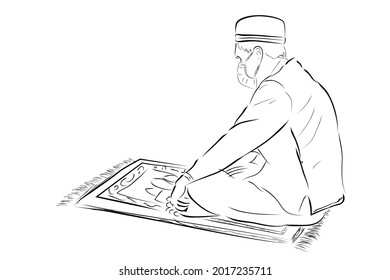 Vector Hand Draw Sketch Muslim Islam Stock Vector (Royalty Free ...